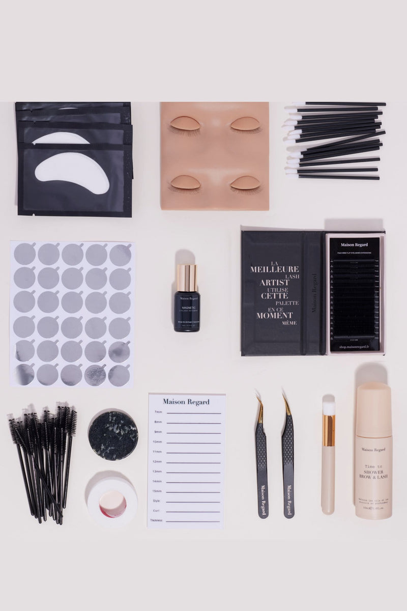 Extension de cils kit - Cil à cil - Pour Débutant - Professionnel - Tête d'entraînement